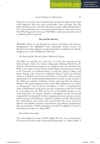 Amelia Earhart On Nikumaroro A Summary Of The Evidence | PDF