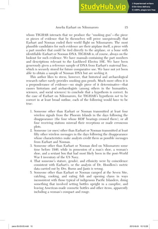 Amelia Earhart On Nikumaroro A Summary Of The Evidence | PDF