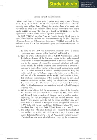 Amelia Earhart On Nikumaroro A Summary Of The Evidence | PDF