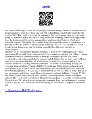 Amelie | PDF