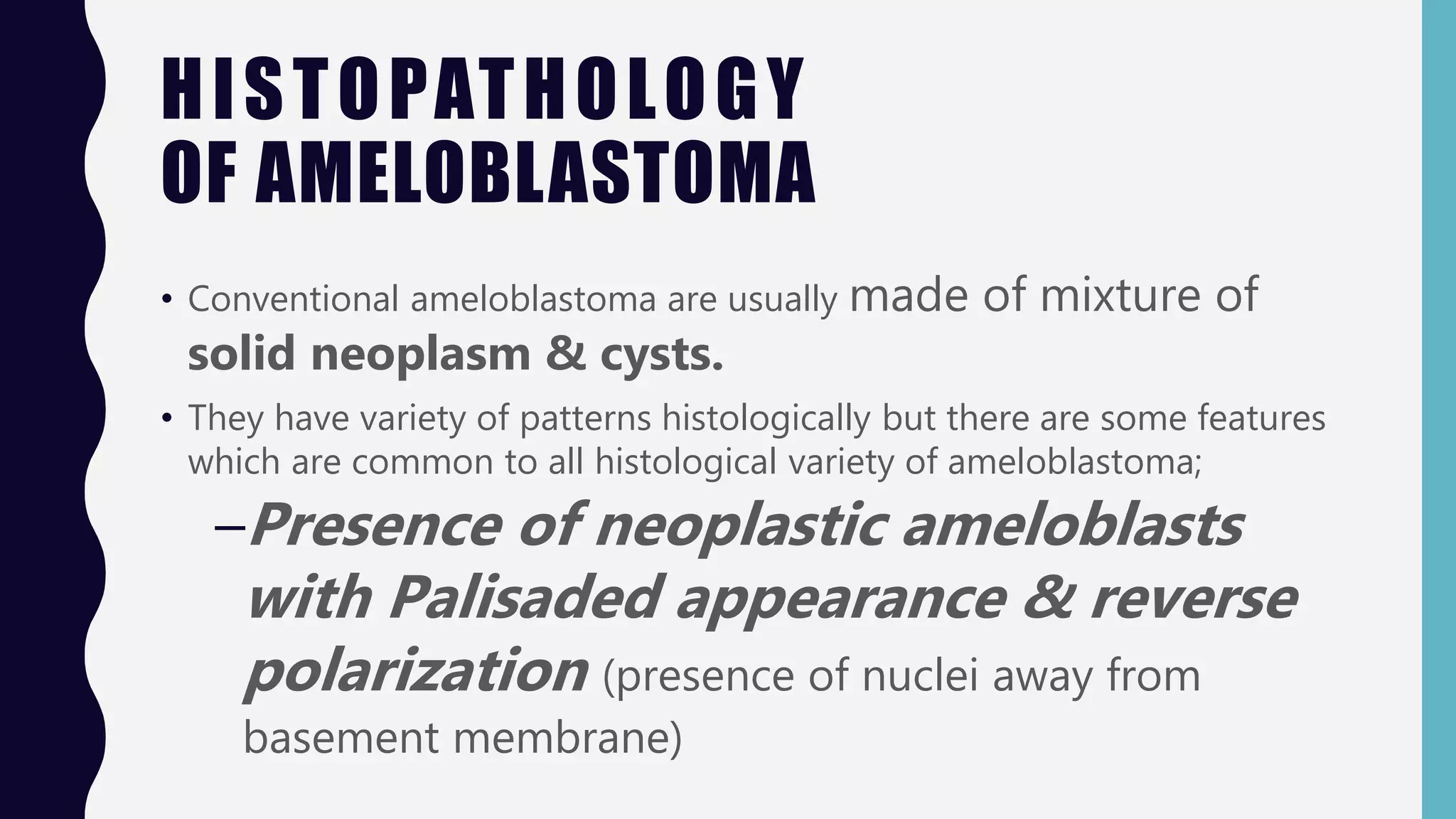 Ameloblastoma (Odontogenic Tumor) Oral Pathology | PPTX