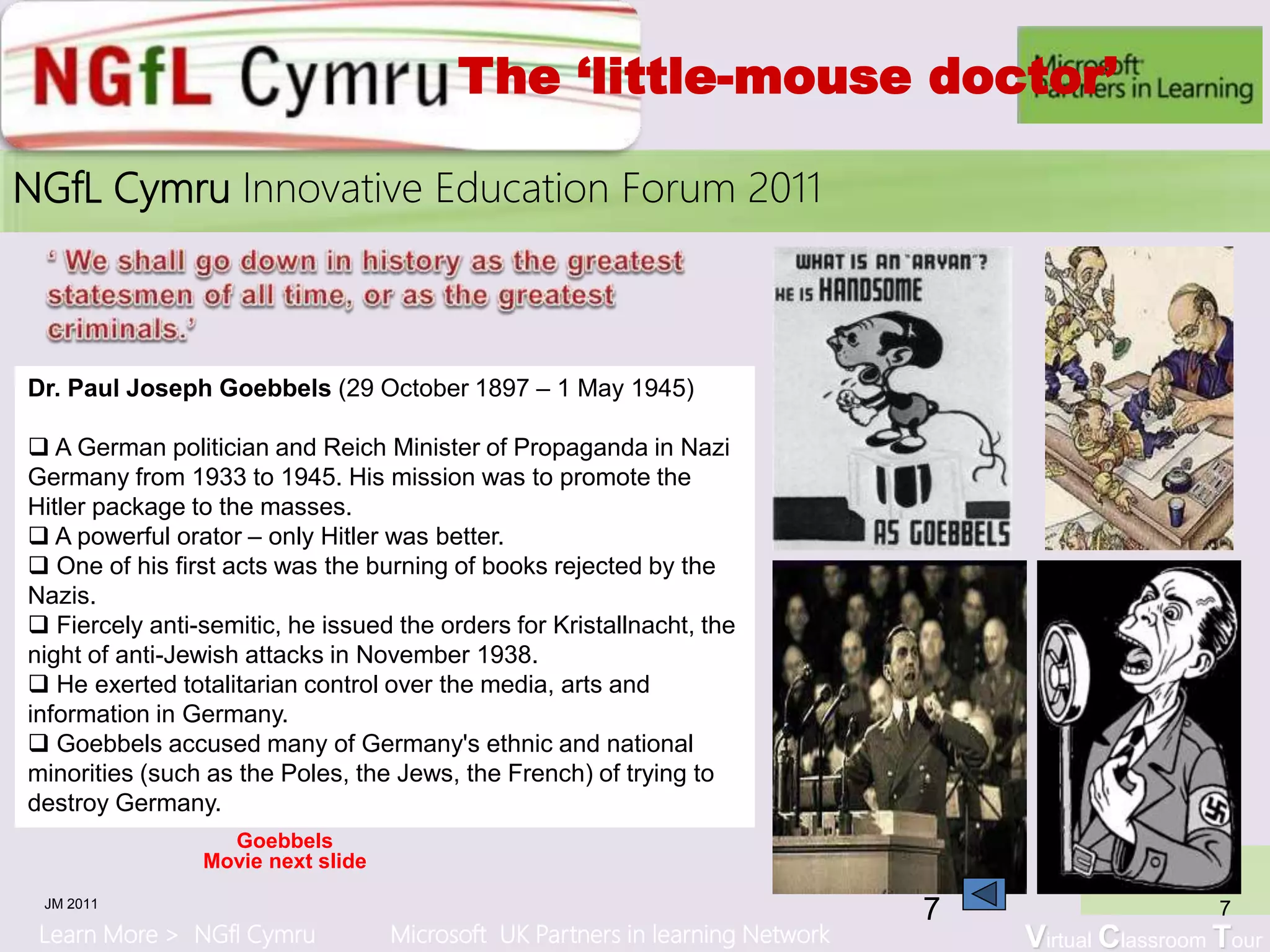 THE ROLE PLAYED BY PROPAGANDA IN NAZI GERMANY | PPT