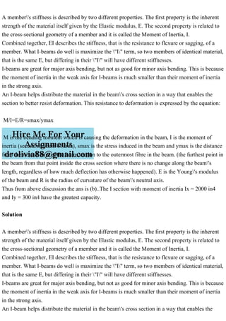 A members stiffness is described by two different properties. The .pdf
