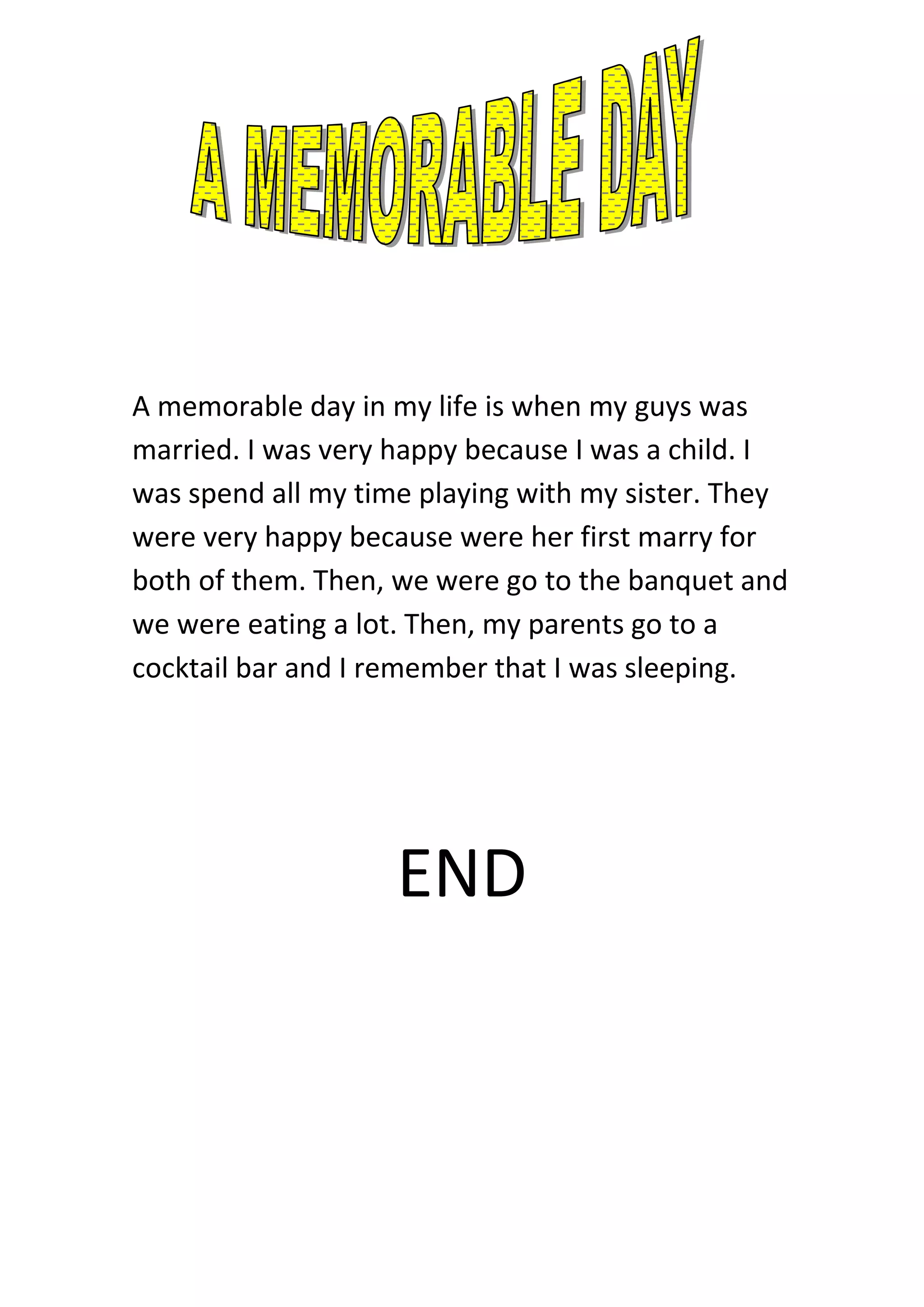 A memorable day | DOCX
