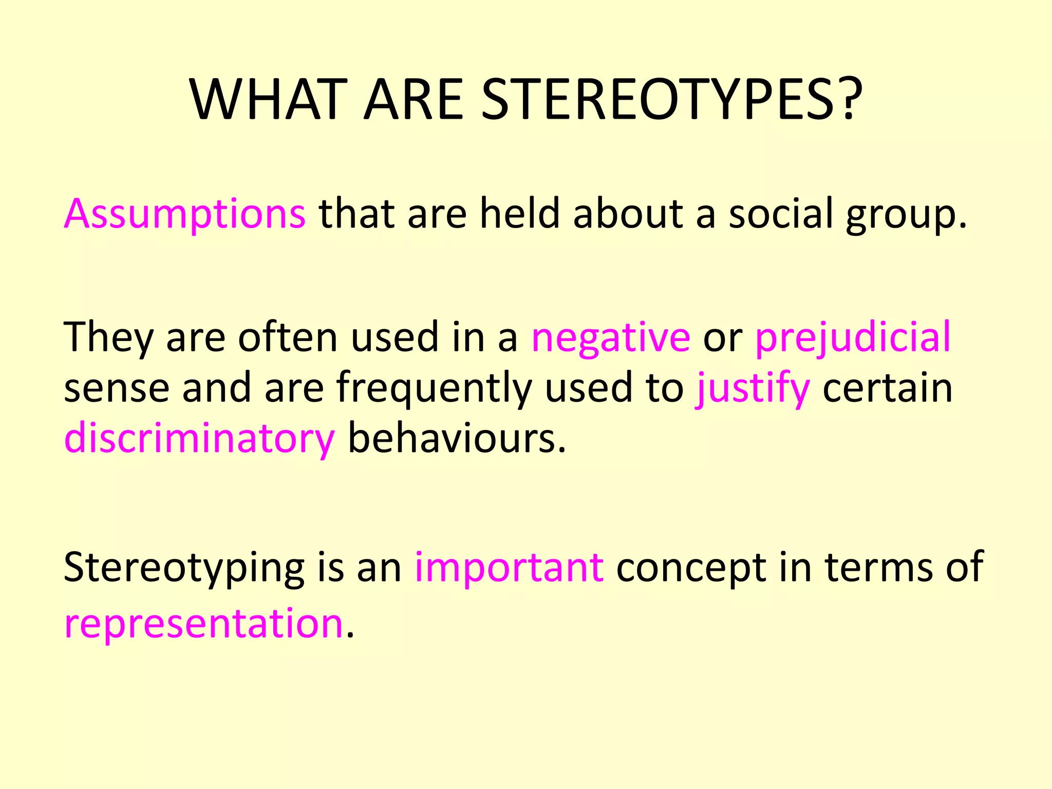 Stereotypes and gender | PPTX