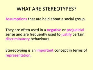 Stereotypes and gender | PPTX