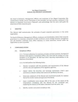 Amended manual on_corporate_governance | PDF