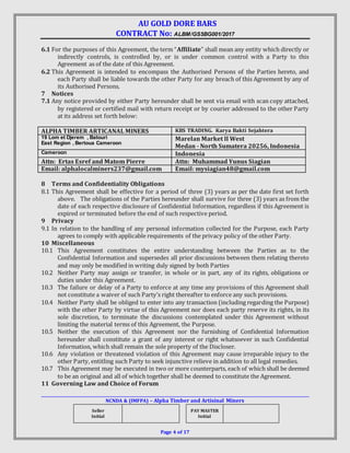 Amended ncnda for gold dore bars | DOCX