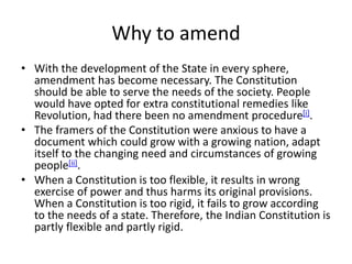 INDIAN CONSTITUTION AMENDMENT | PPT