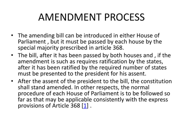 INDIAN CONSTITUTION AMENDMENT | PPT