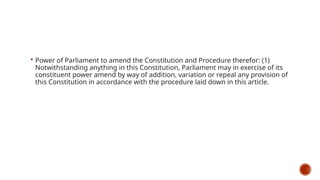 Amendment of the Constitution of India.pptx