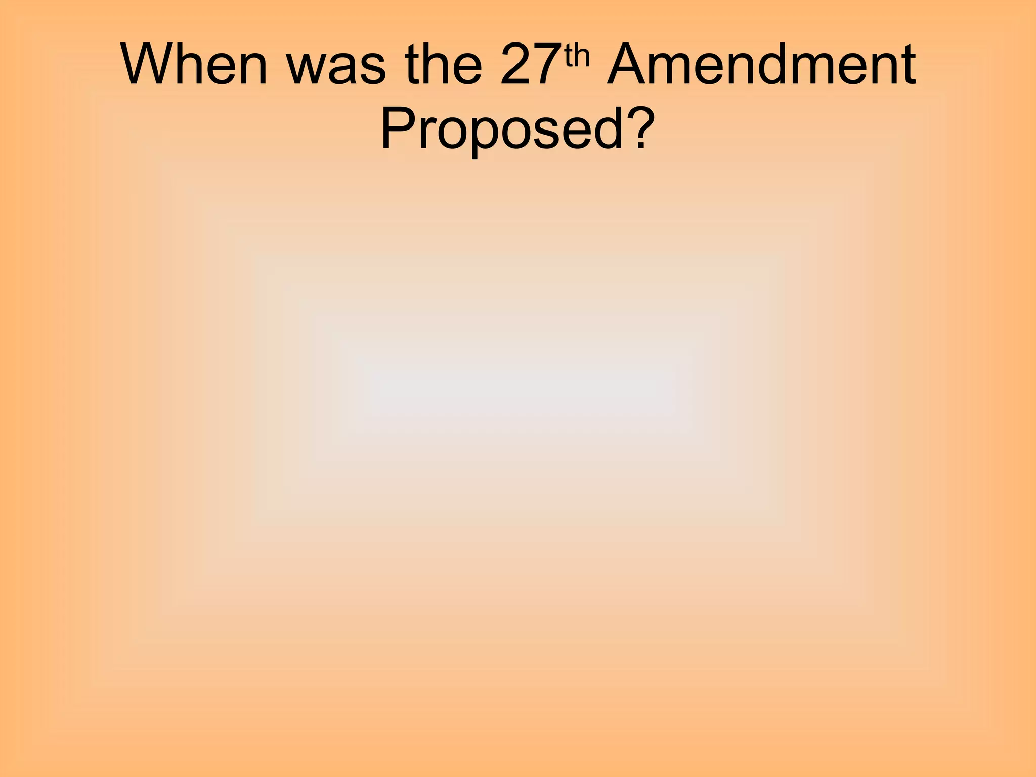 Amendment 27 | PPT