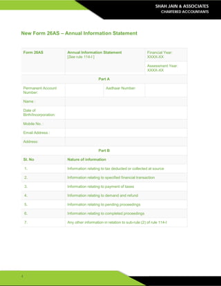 Amendment and Notification Relating to Form 26 AS | PDF