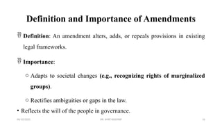 Constitutional Amendment: Meaning, Definition, Types, and Comparative ...