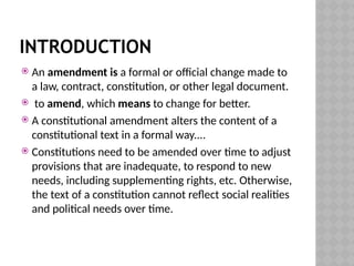 Amendment Part 1.pptx Calicut University 4th sem politics | PPT