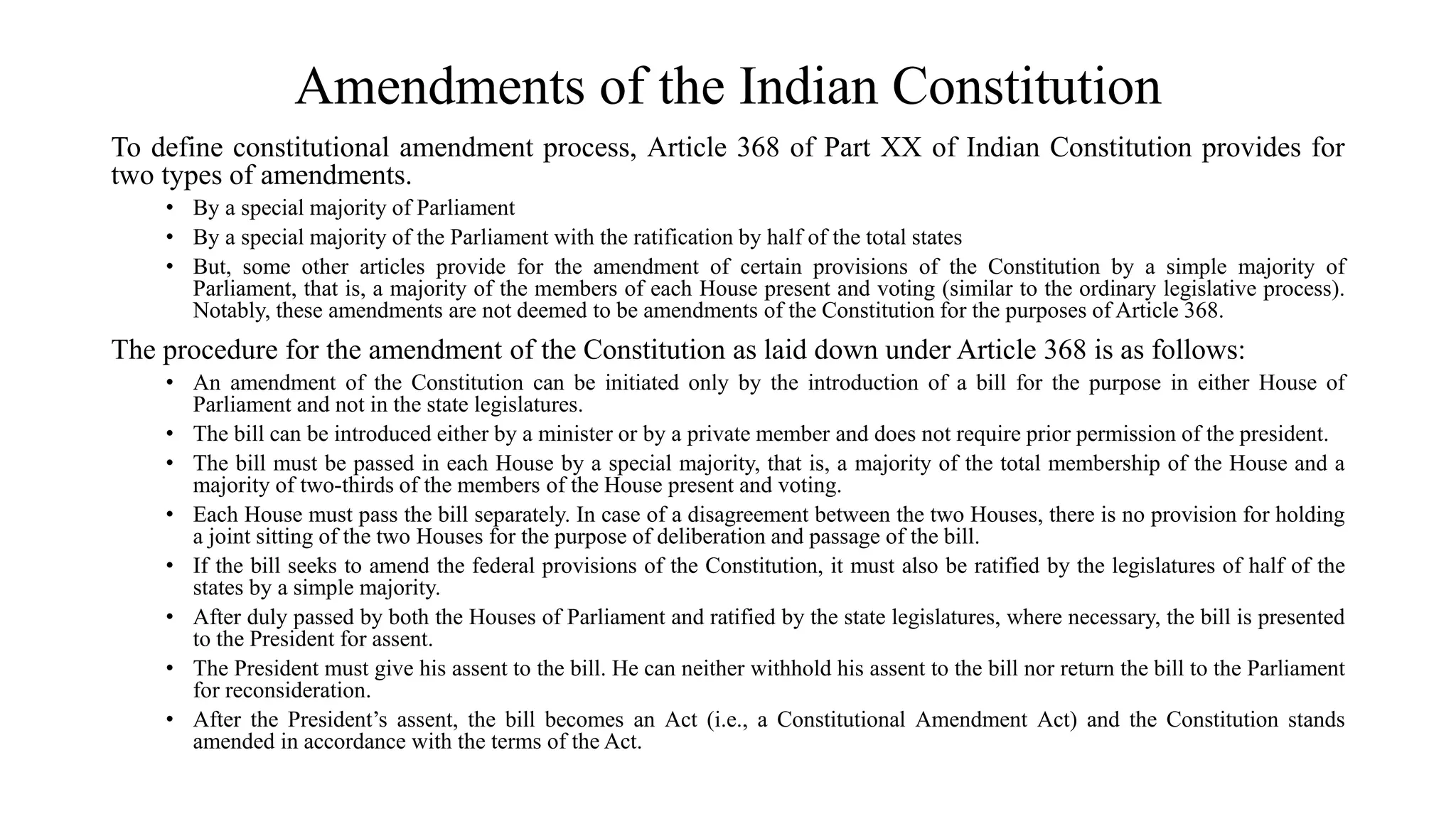 Amendment procedure | PPTX