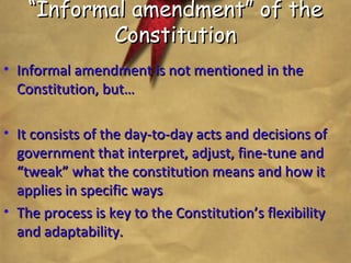Amendment process | PPT | Law