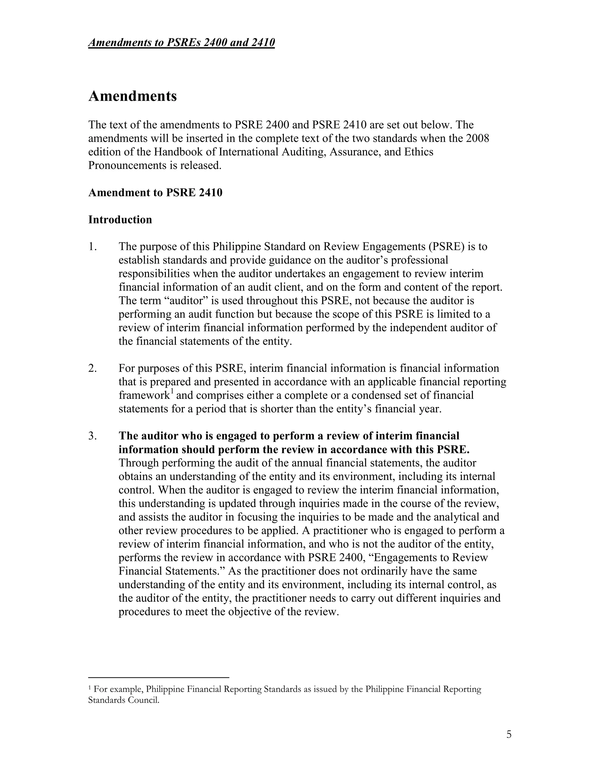 Amendments to-psr es-2400-2410 | PDF