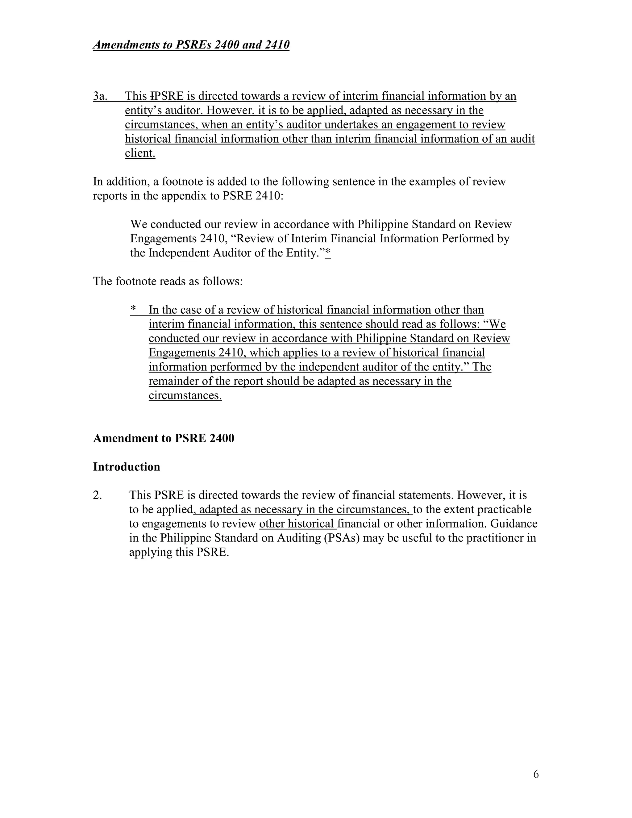 Amendments to-psr es-2400-2410 | PDF