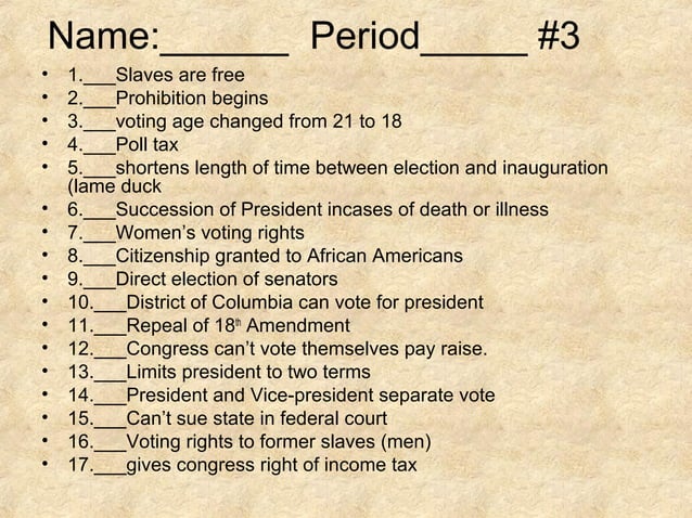 Amendments 11 27 powerpoint | PPT | Civic affairs | Politics