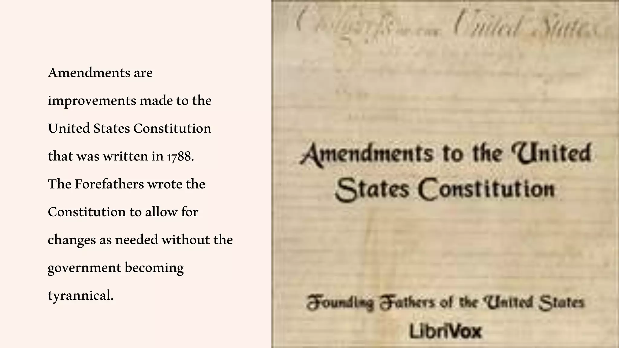 Amendments Presentation HIS301 | PPTX