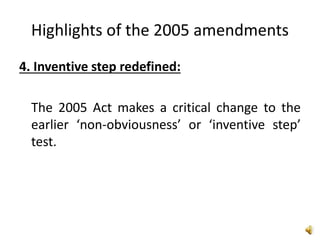 Amendments under patent law | PPTX
