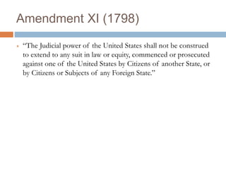 Eleventh Amendment For Kids