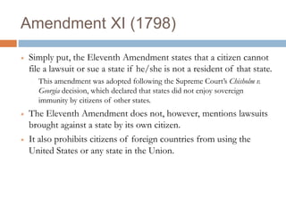 11th Amendment For Dummies