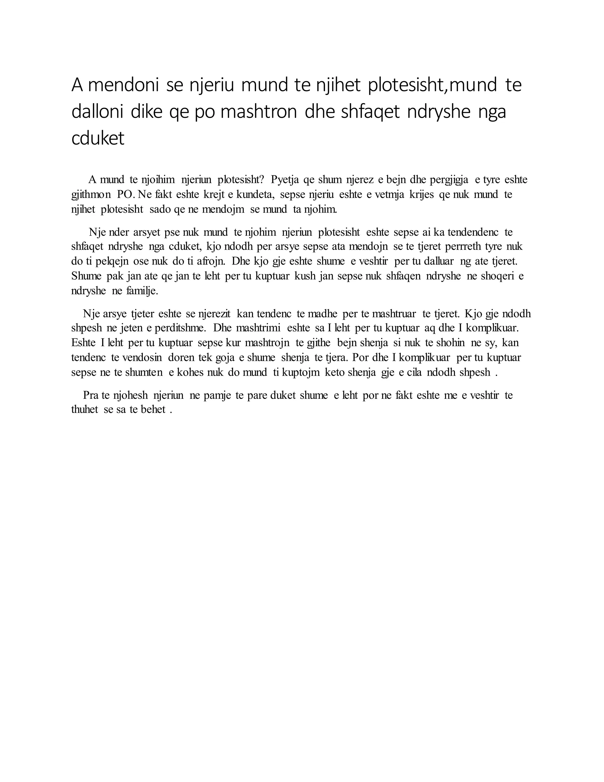 A mendoni se njeriu mund te njihet plotesisht njeriu | PDF