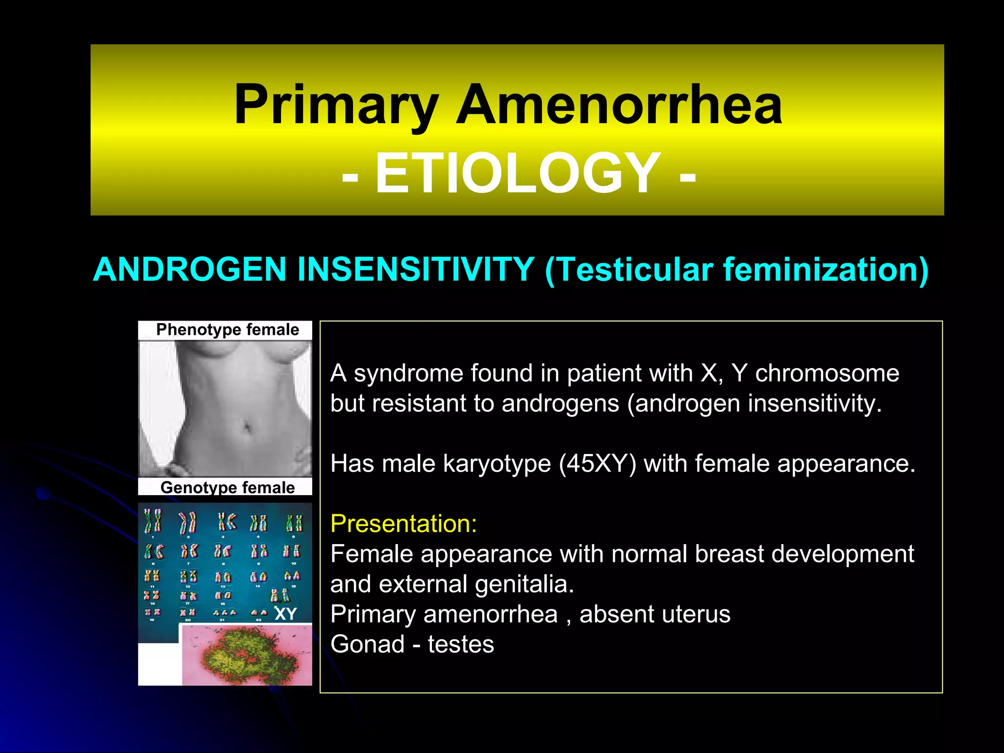 Amenorrhea | PPT