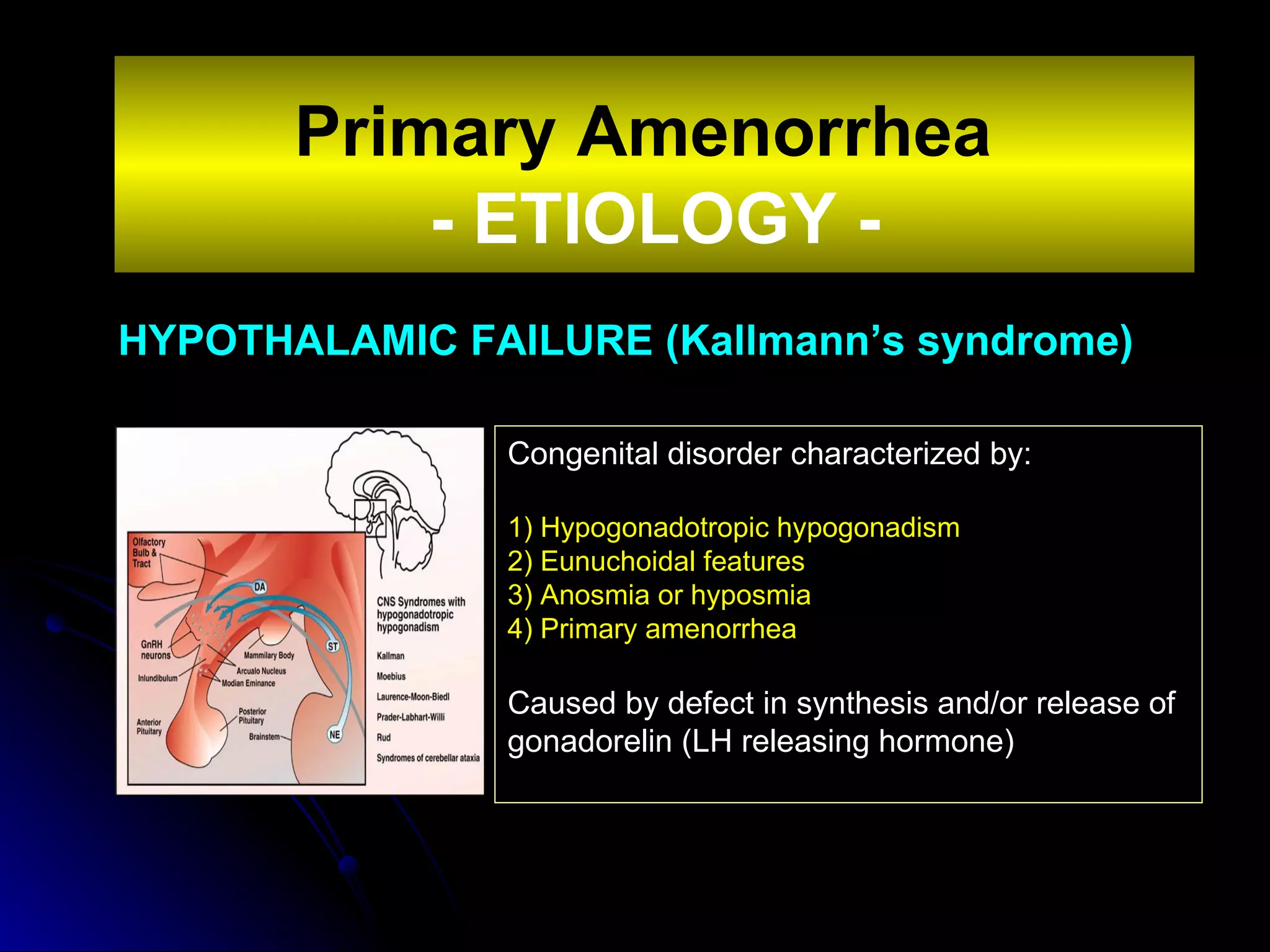 Amenorrhea | PPT
