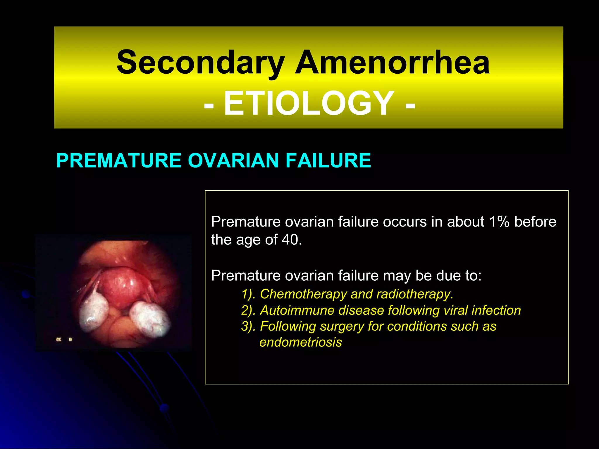 Amenorrhea | PPT