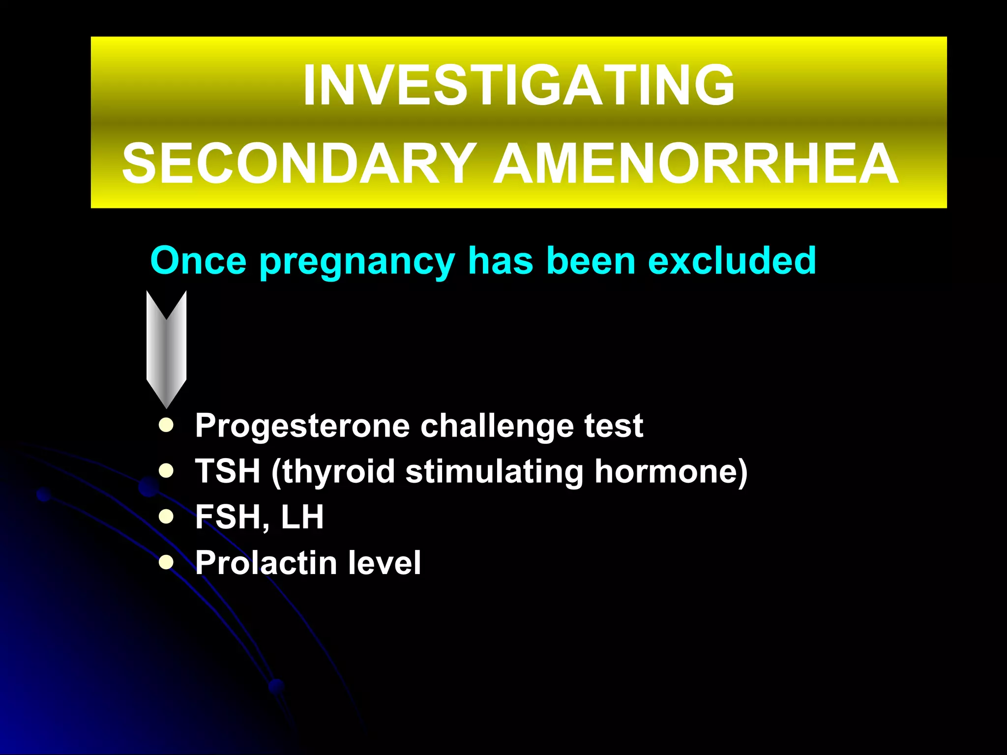 Amenorrhea | PPT