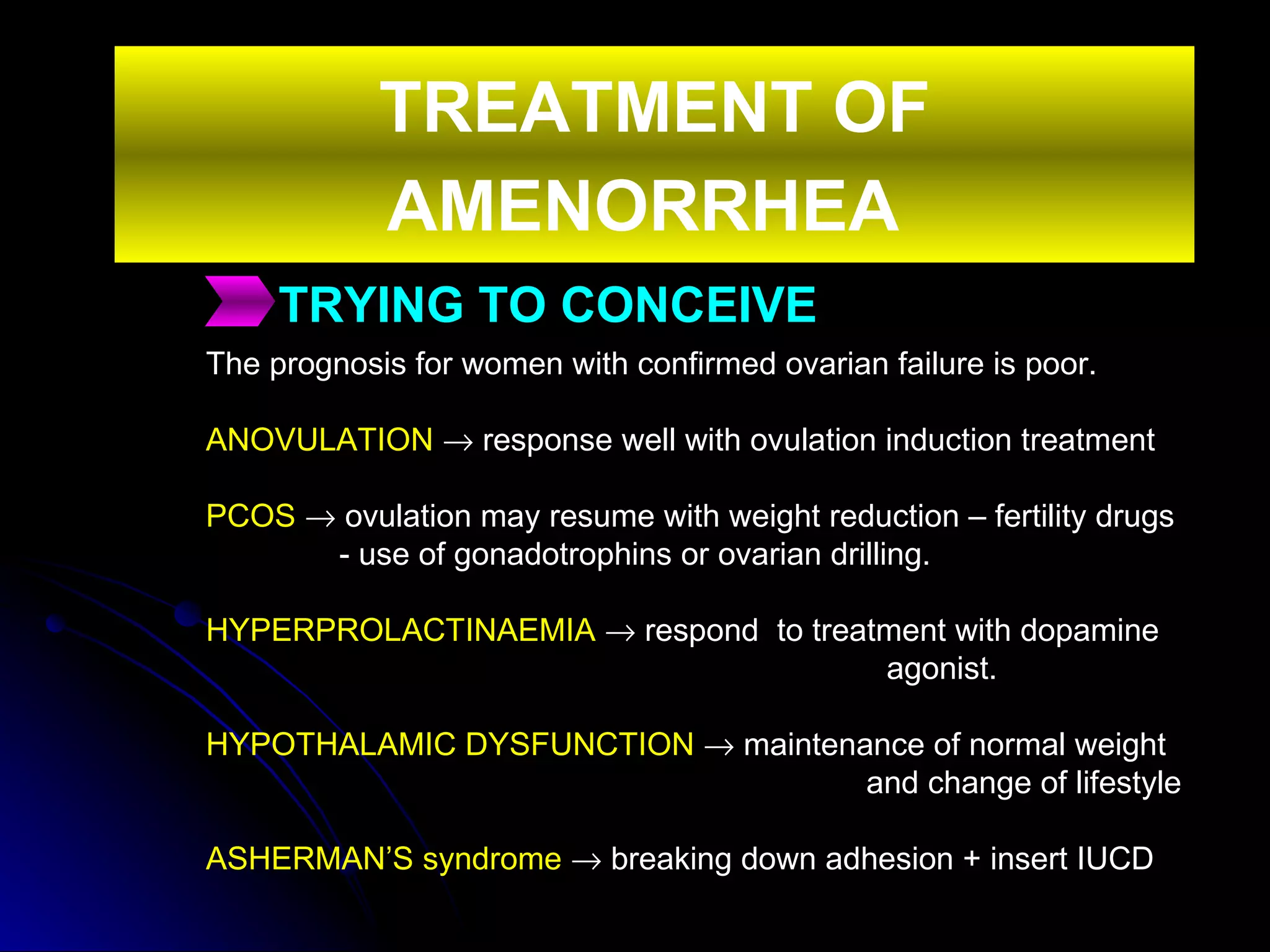 Amenorrhea | PPT | Hormonal Disorders | Endocrine and Metabolic Diseases