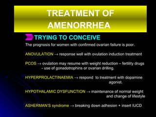Amenorrhea | PPT