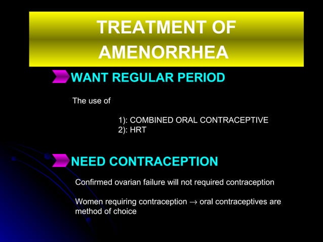Amenorrhea | PPT | Hormonal Disorders | Endocrine and Metabolic Diseases