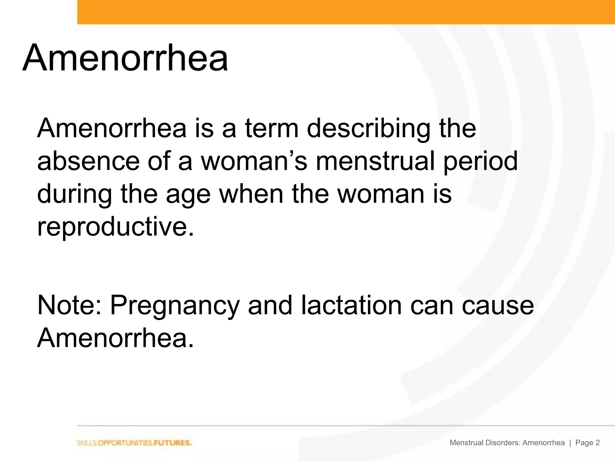 Amenorrhea | PPTX