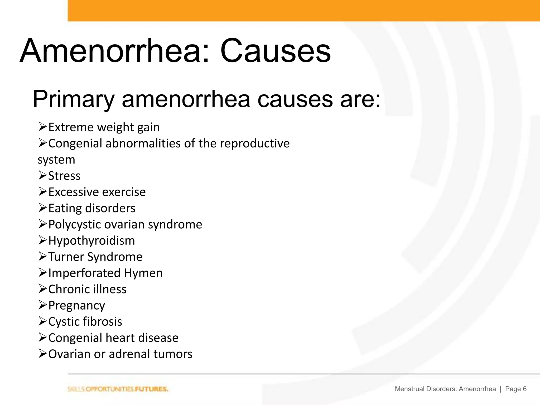Amenorrhea | PPTX