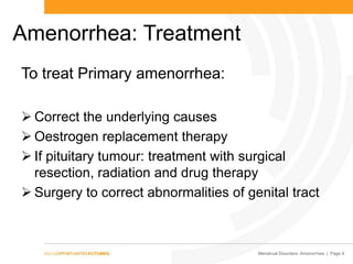 Amenorrhea | PPTX