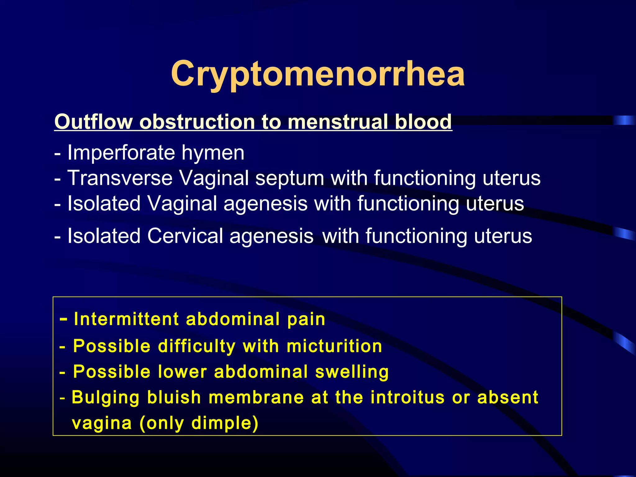 Amenorrhea | PPT