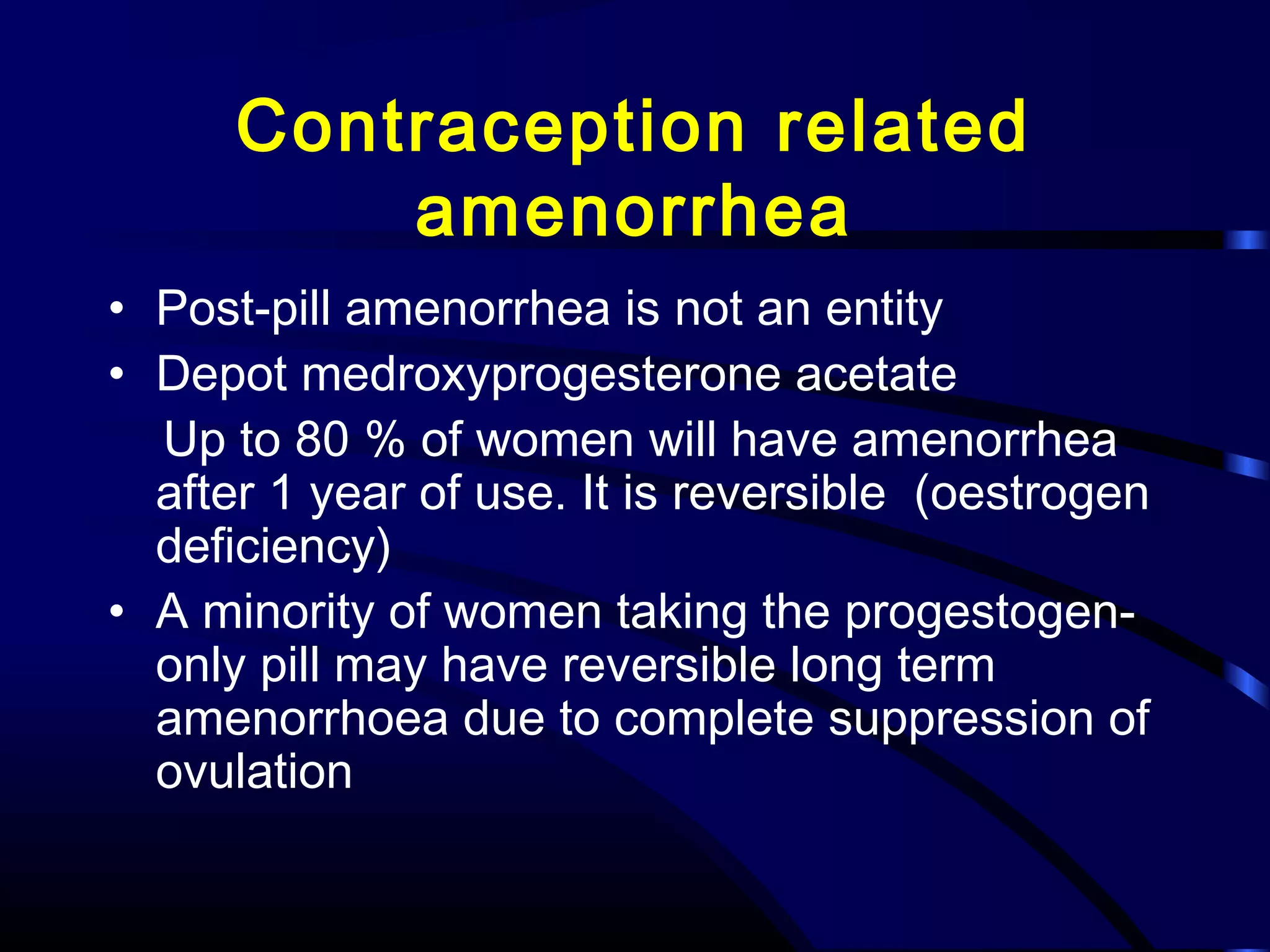 Amenorrhea | PPT