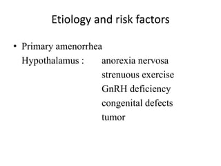 Amenorrhea | PPTX