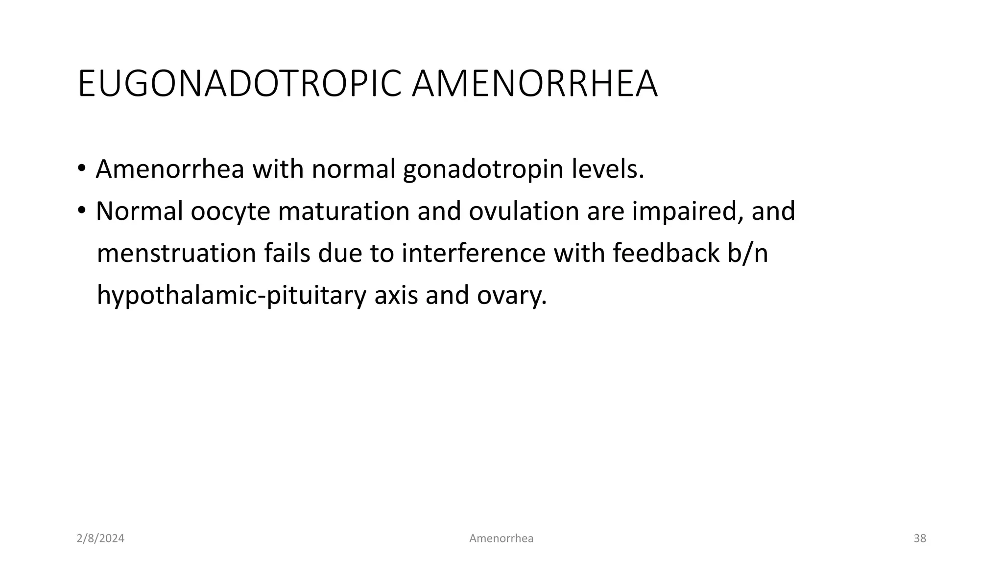 Amenorrhea(HO Class) by Dr Abenezer G.pptx