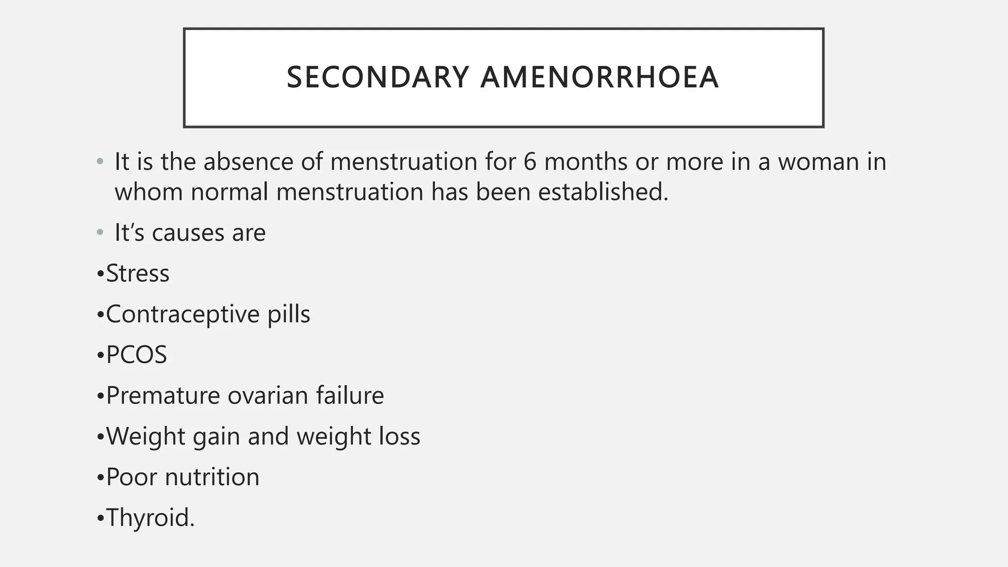 Amenorrhea PPT.pptx for the easy understanding of gyn | PPTX