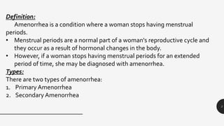 Amenorrhea Presented By Muhammad Abdullah.pptx