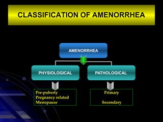 Amenorrhoea | PPTX