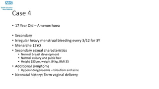 Amenorrhoea Management - Adolescent Gynaecology Perspective | PPT