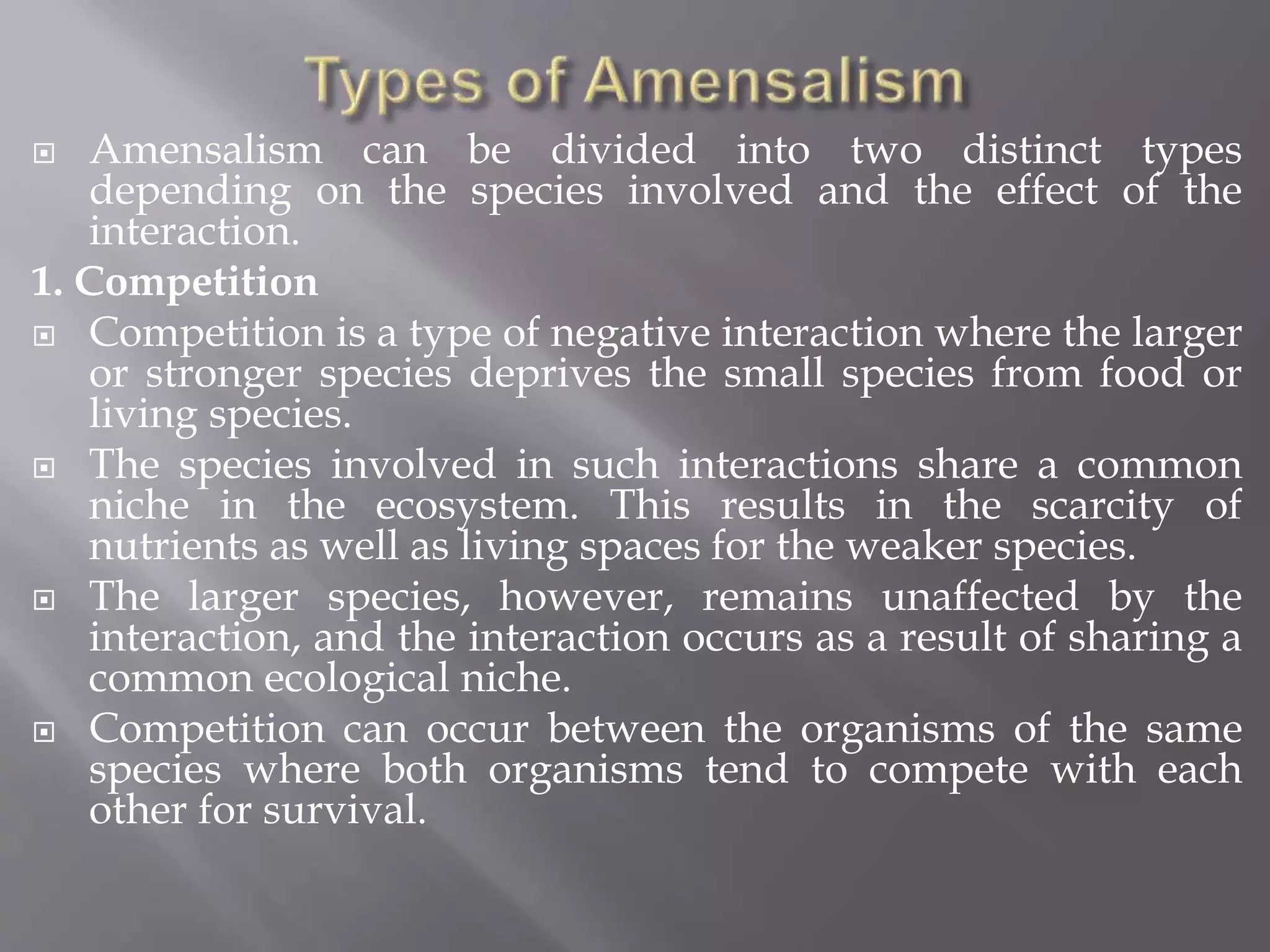 Amensalism (antagonism) | PPTX