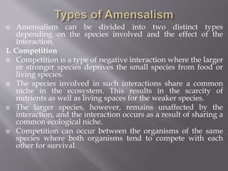 Amensalism (antagonism) | PPTX