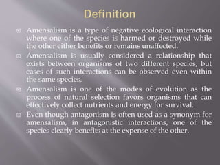 Amensalism (antagonism) | PPT | Free Download
